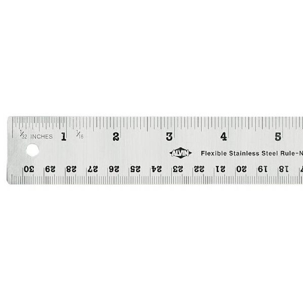 Alvin Stainless Steel Corkback Ruler – MC Art Supplies