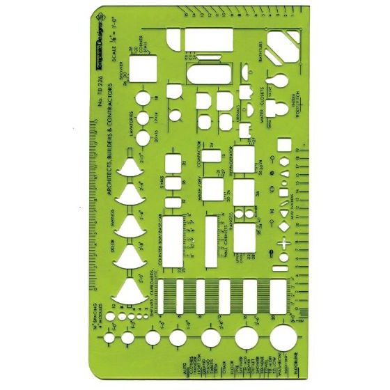 Alvin Template Designs House Plan Fixtures 1/8" Scale – MC Art Supplies